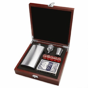 Cap and Gown Graduates Flask & Gaming Set - Etsy