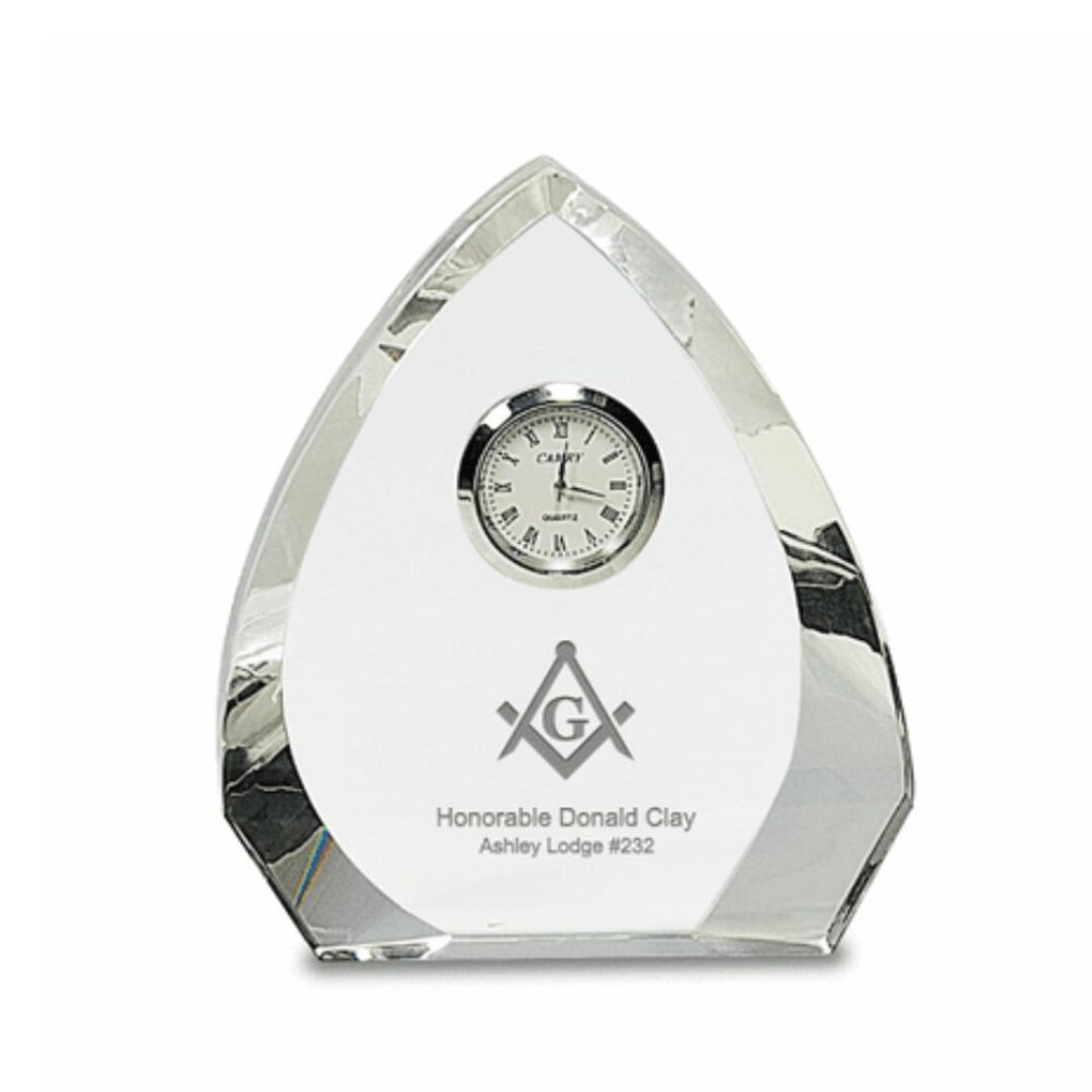 Masonic Personalized Arch Premier Crystal Clock - Etsy