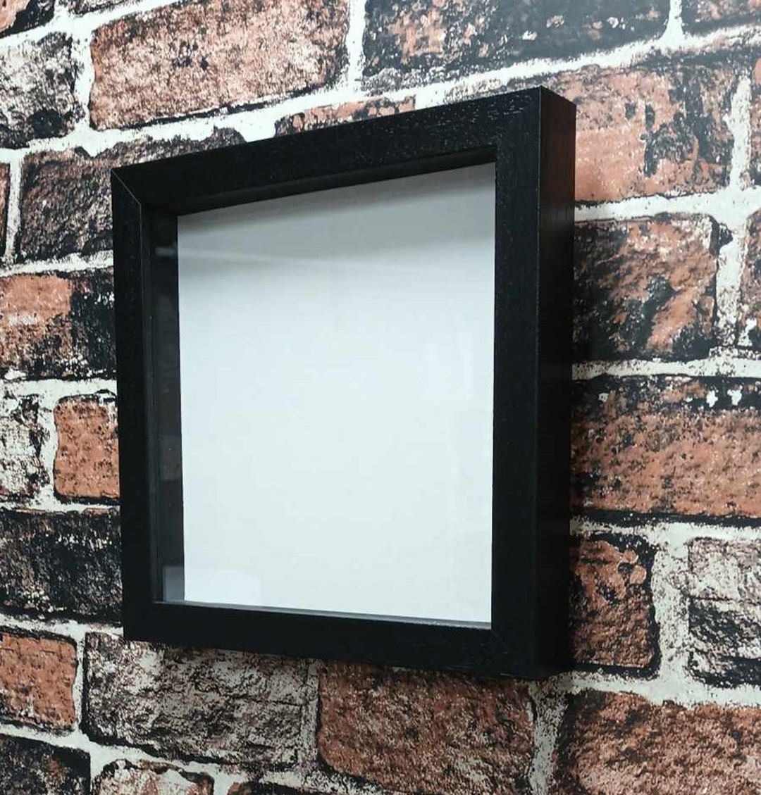 30 X Deep 3D Box Frame Black, 8 X 8, Choice of Mount, Keepsake Frame ...