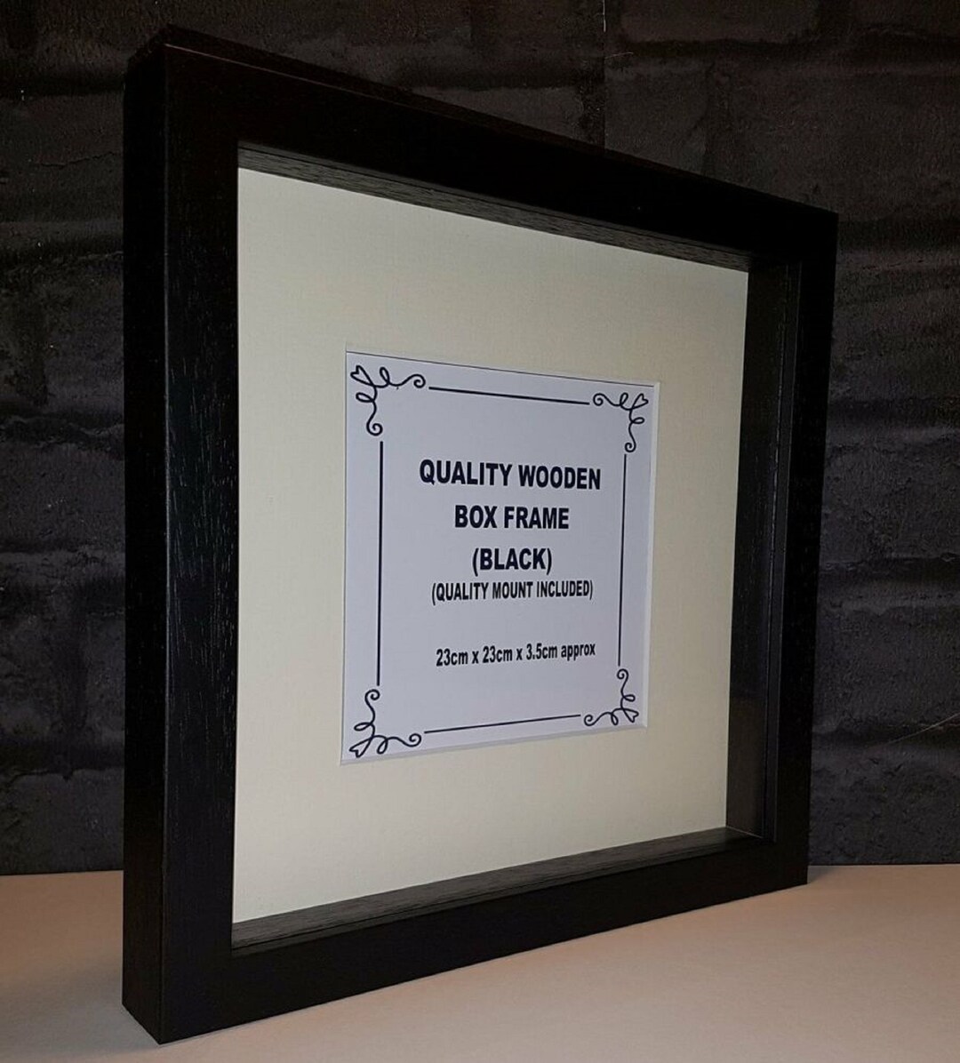 Black Shadow Box Frame - Quality Wooden Frame - Choice of Mounts - 3d ...