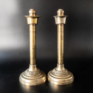 Antique Brass Altar Candle Holders Spring Loaded Church Candles - Etsy