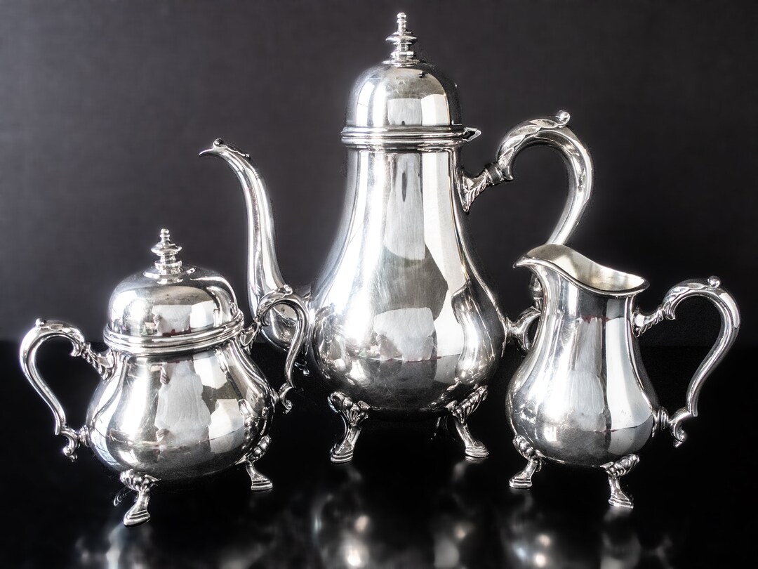 Vintage Silverplate Coffee Tea Set King George International Silver - Etsy