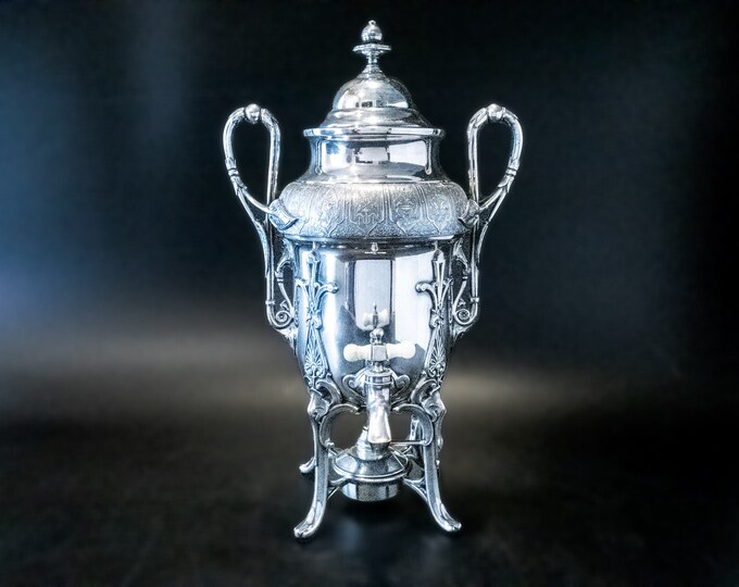 Antique Silver Plate Samovar Coffee Urn With Burner Aesthetic Era - Etsy