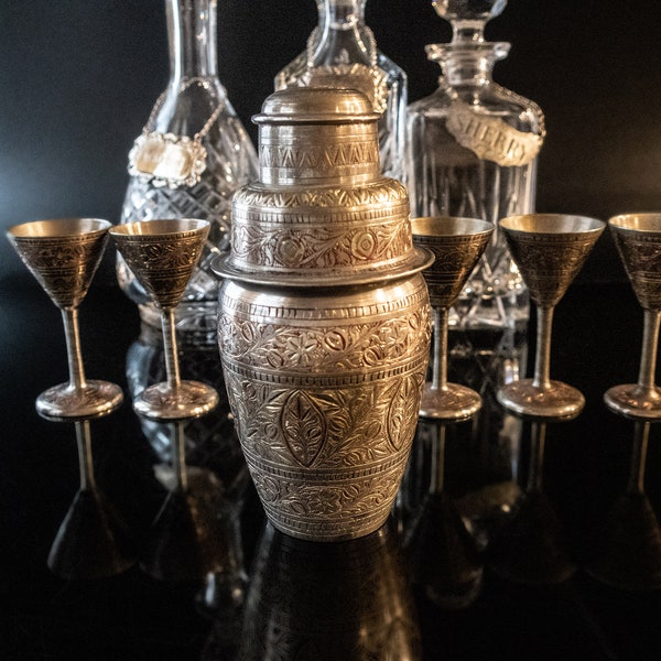 Brass Cocktail Shaker Set - Etsy