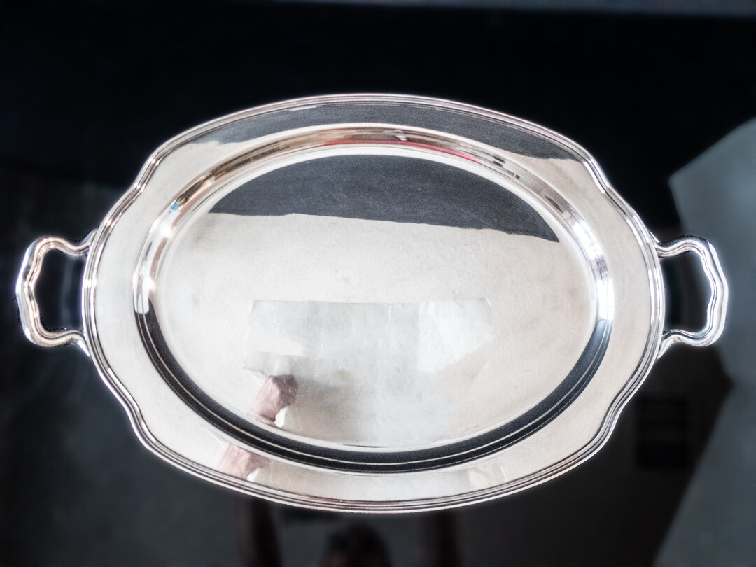 Vintage Silverplate Serving Tray King George International Silver - Etsy