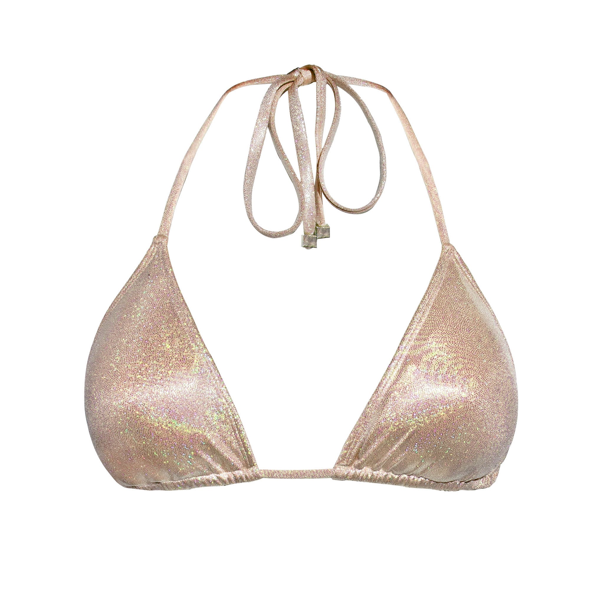 Gold Glitter Metallic Triangle Bikini Top - Etsy Canada