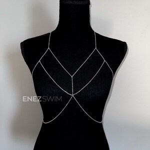 Layered Body Chain Bralette in Gold or Silver - Etsy Australia