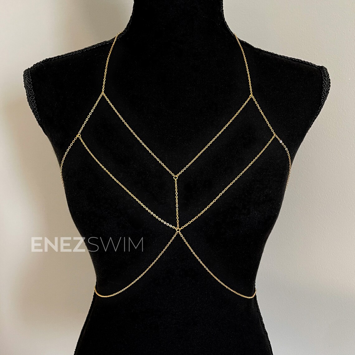 Layered Body Chain Bralette in Gold or Silver - Etsy Australia
