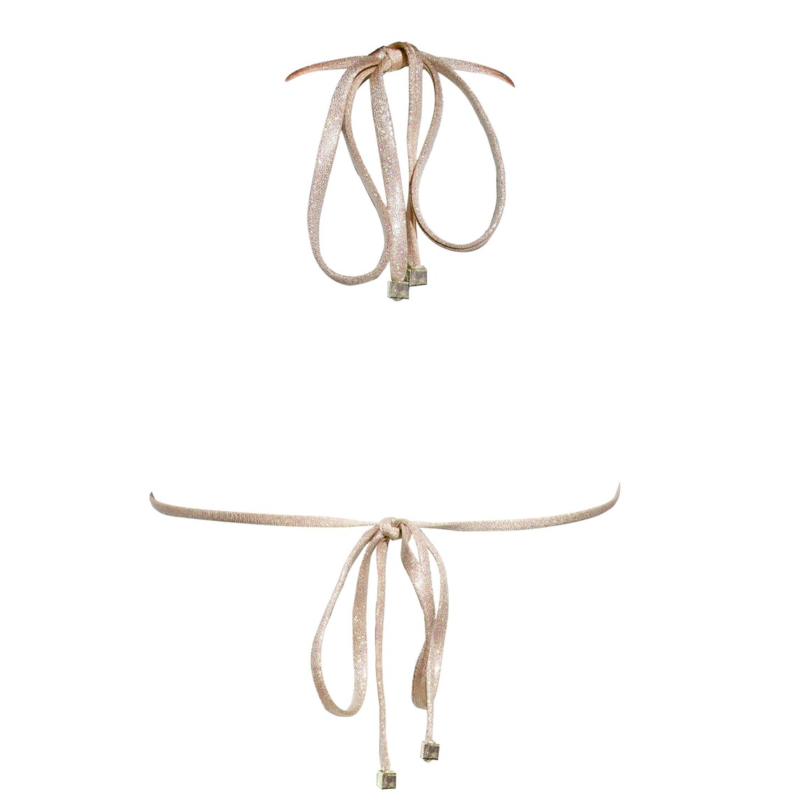 Gold Glitter Metallic Triangle Bikini Top - Etsy