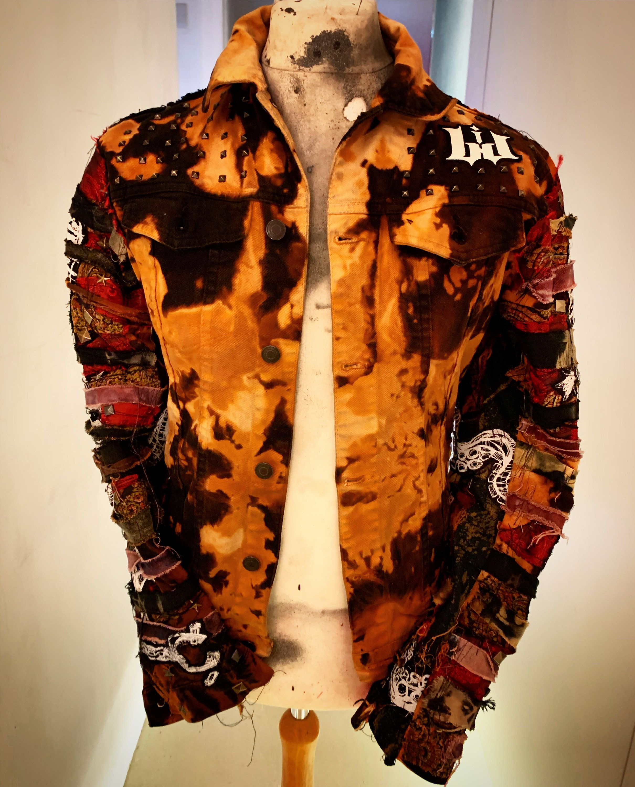 Kali Goddess Distressed Denim Jacket With Patches and Acid Wash - Etsy