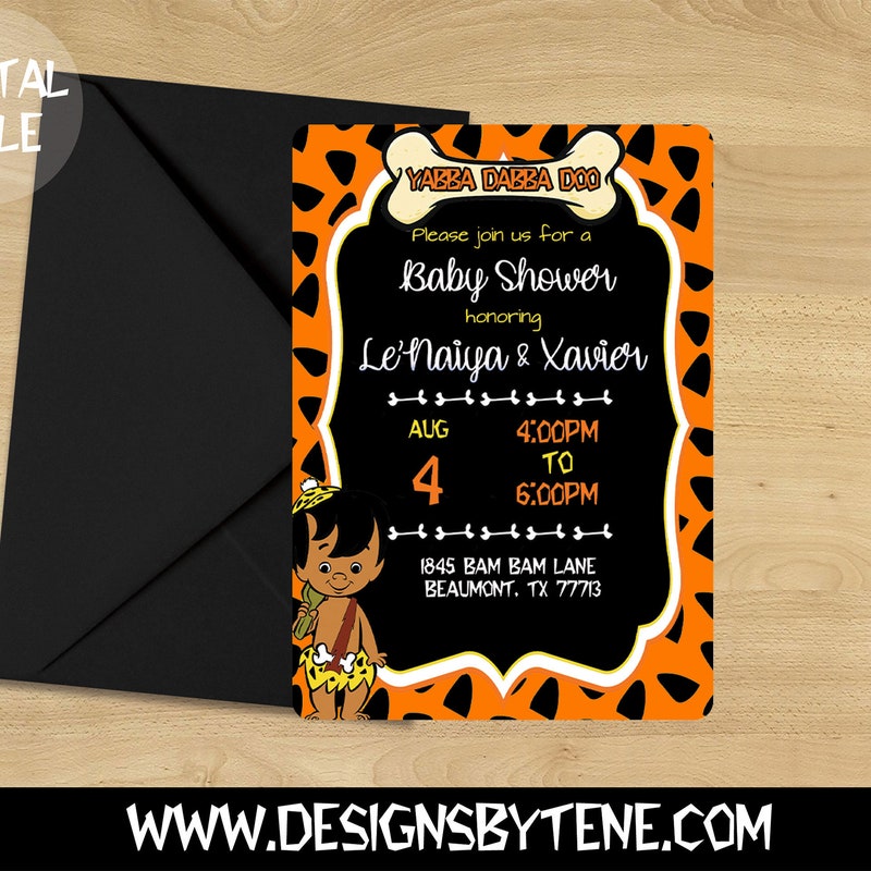 Bam Bam Invitation - Etsy