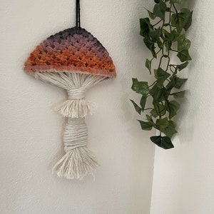 Macrame Mushroom, Mushroom Wall Art, Nature Inspired, Mushroom Decor ...