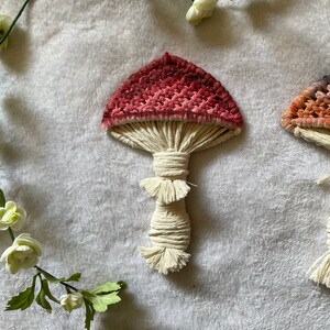 Macrame Mushroom, Mushroom Wall Art, Nature Inspired, Mushroom Decor ...