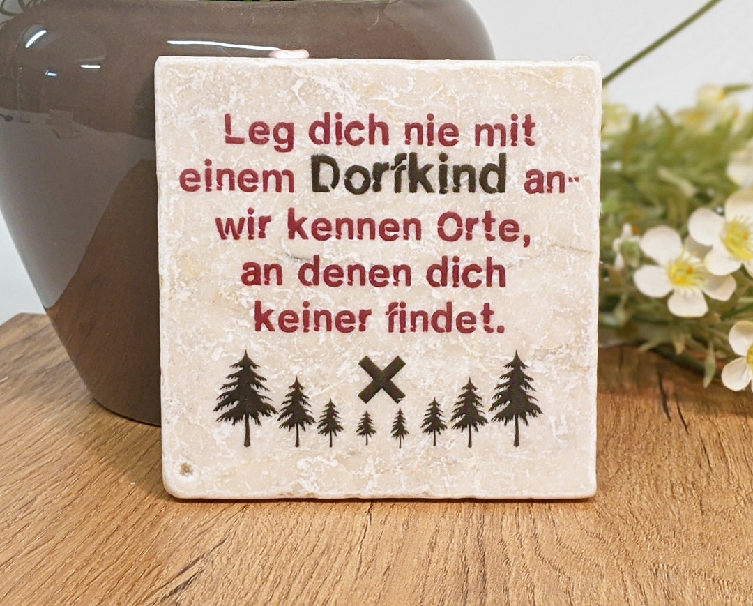 Village Children Village Life Saying Tile / Vintage Tile / Natural Stone Coaster - Etsy