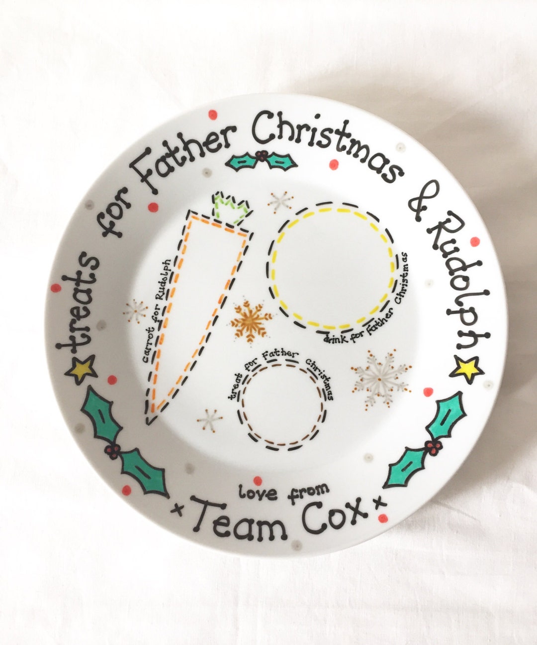 Personalised Christmas Eve Plate, Santa Plate, Father Christmas and ...