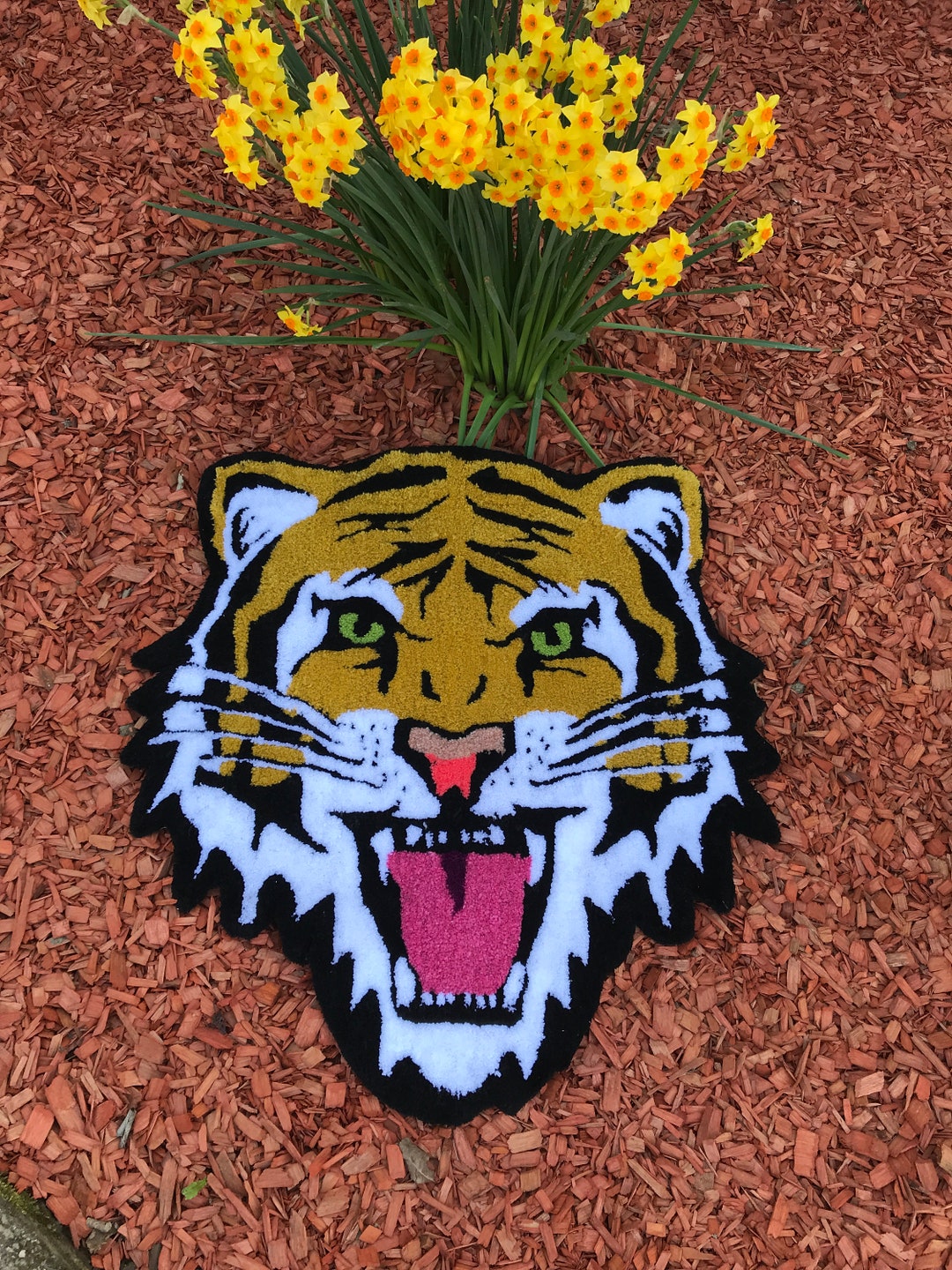 Hand-tufted Tiger Head Rug, Tufting Tiger, Tufting Rug, Bedroom Rug ...