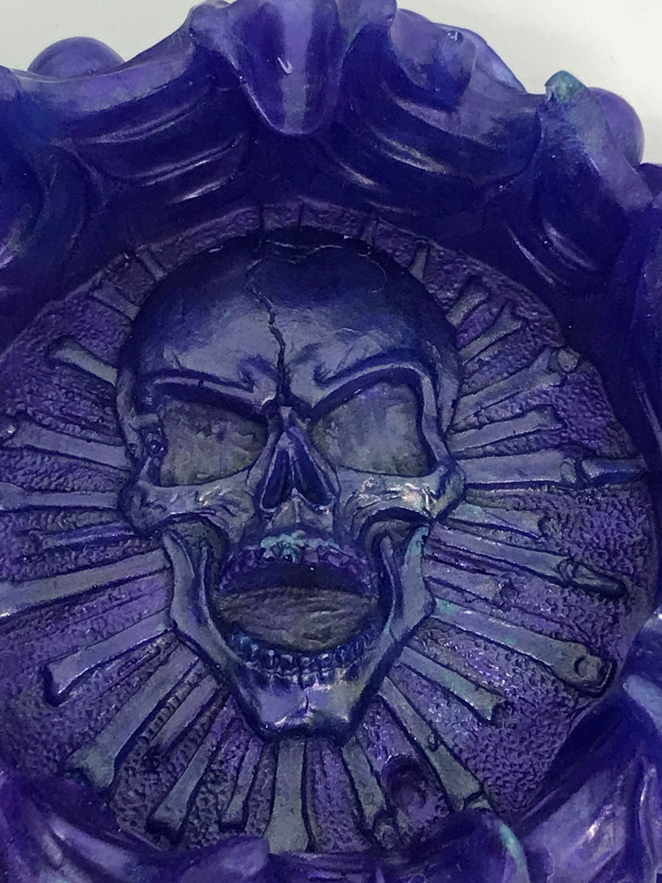 Skull, Skull Ashtray in Epoxy Resin, Skull Ashtray, Skull, Empty Pocket ...