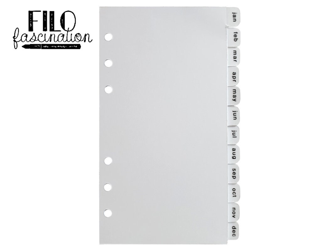 12 Tabs Divider Register Personal Different Patterns Cardboard - Etsy