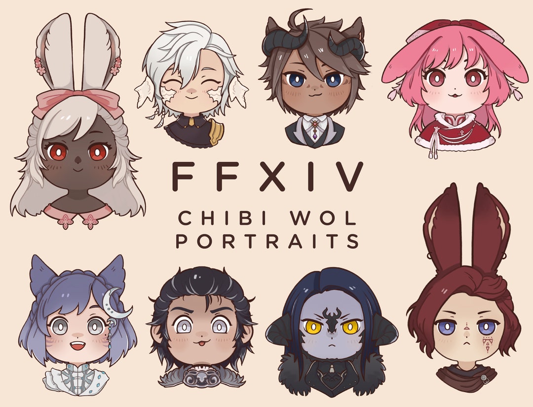 FFXIV Wol Custom Chibi Portrait Commission - Etsy Australia