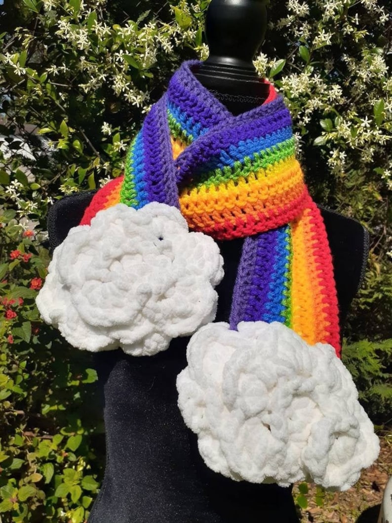 Kids Rainbow Scarf kids Rainbow Scarf With or Without - Etsy