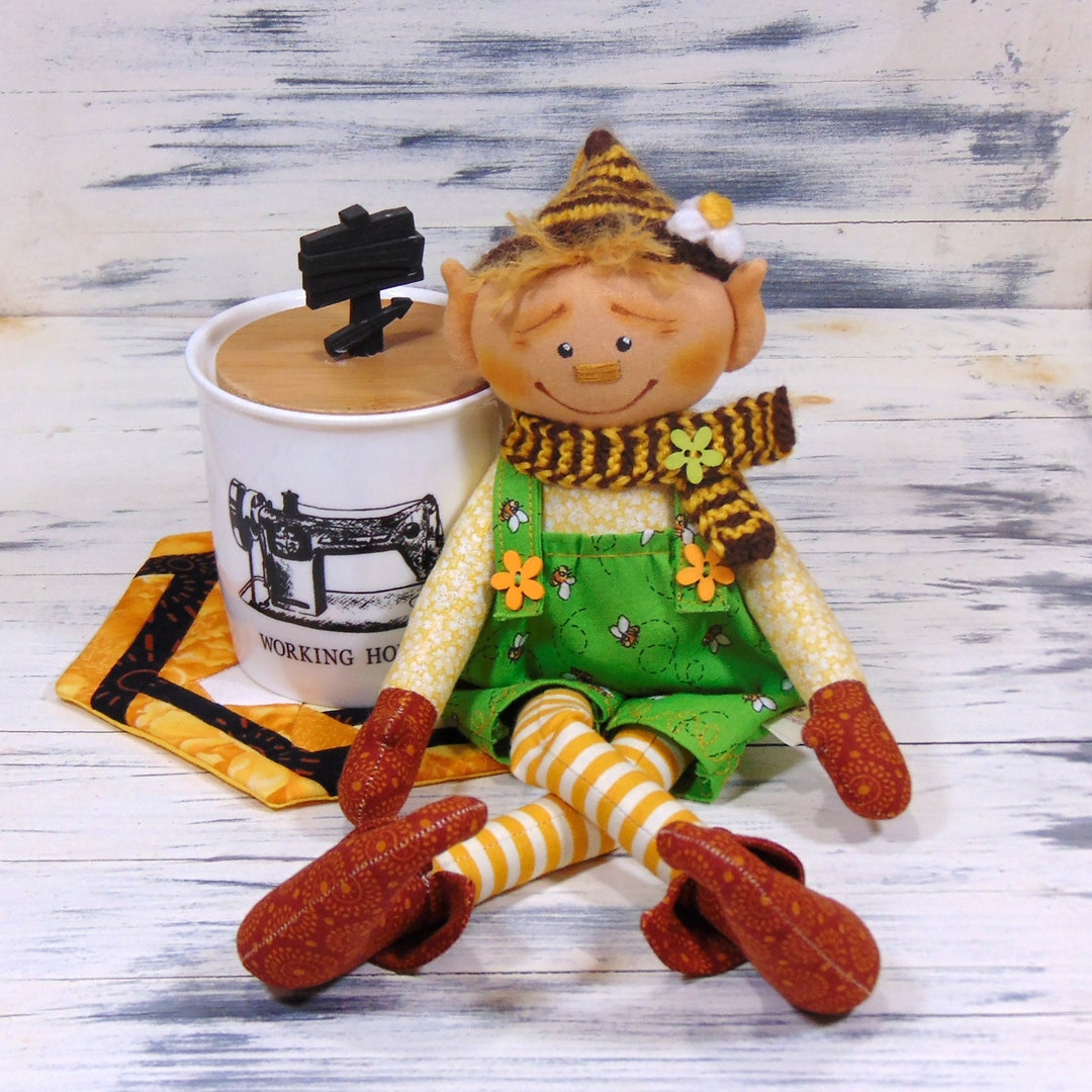 Elf Doll, Honey Bee Elf, Summer Elf, Handmade Cloth Doll - Etsy