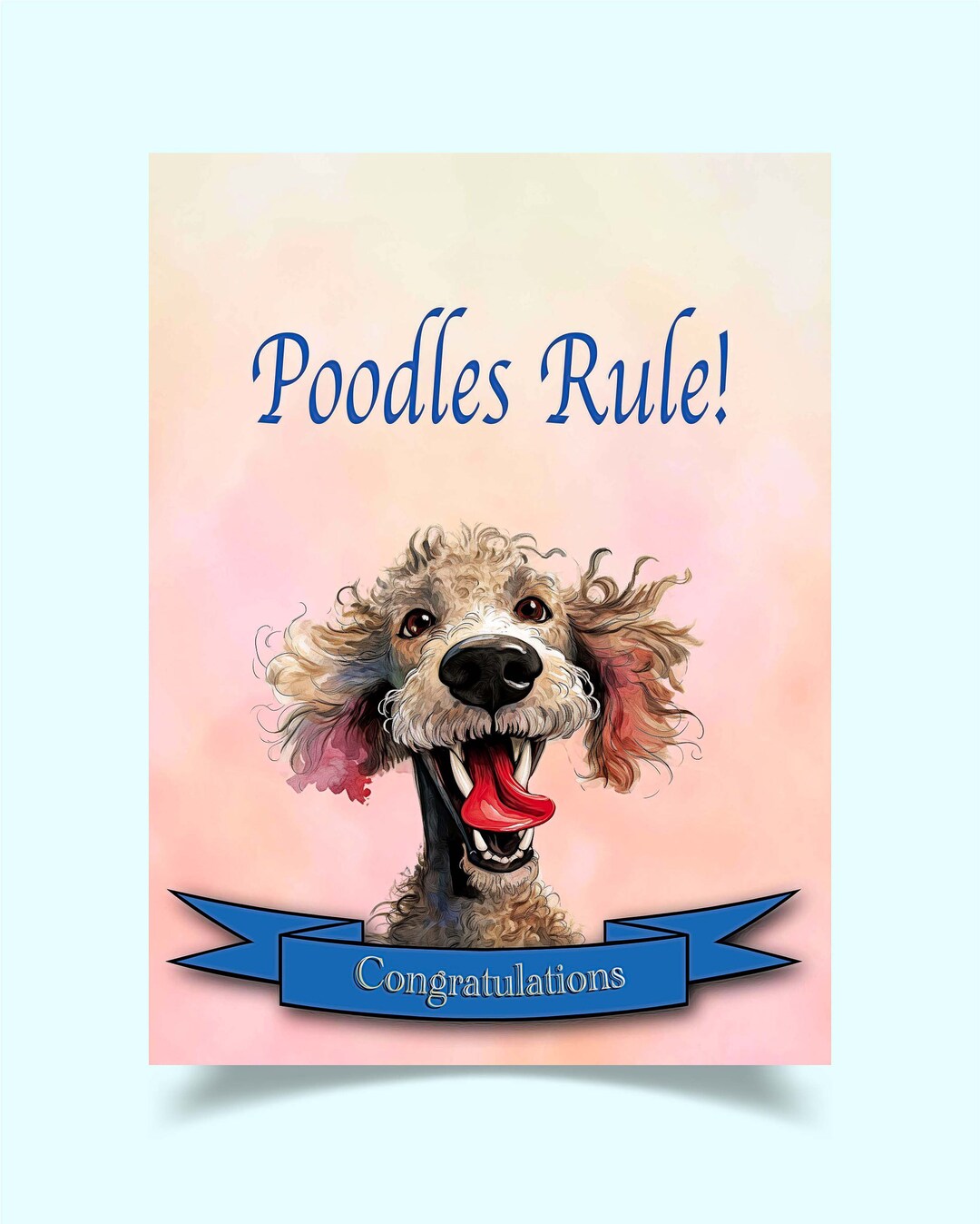 Poodle Congratulations Card, Makes a Great Dog Show Keepsake. - Etsy