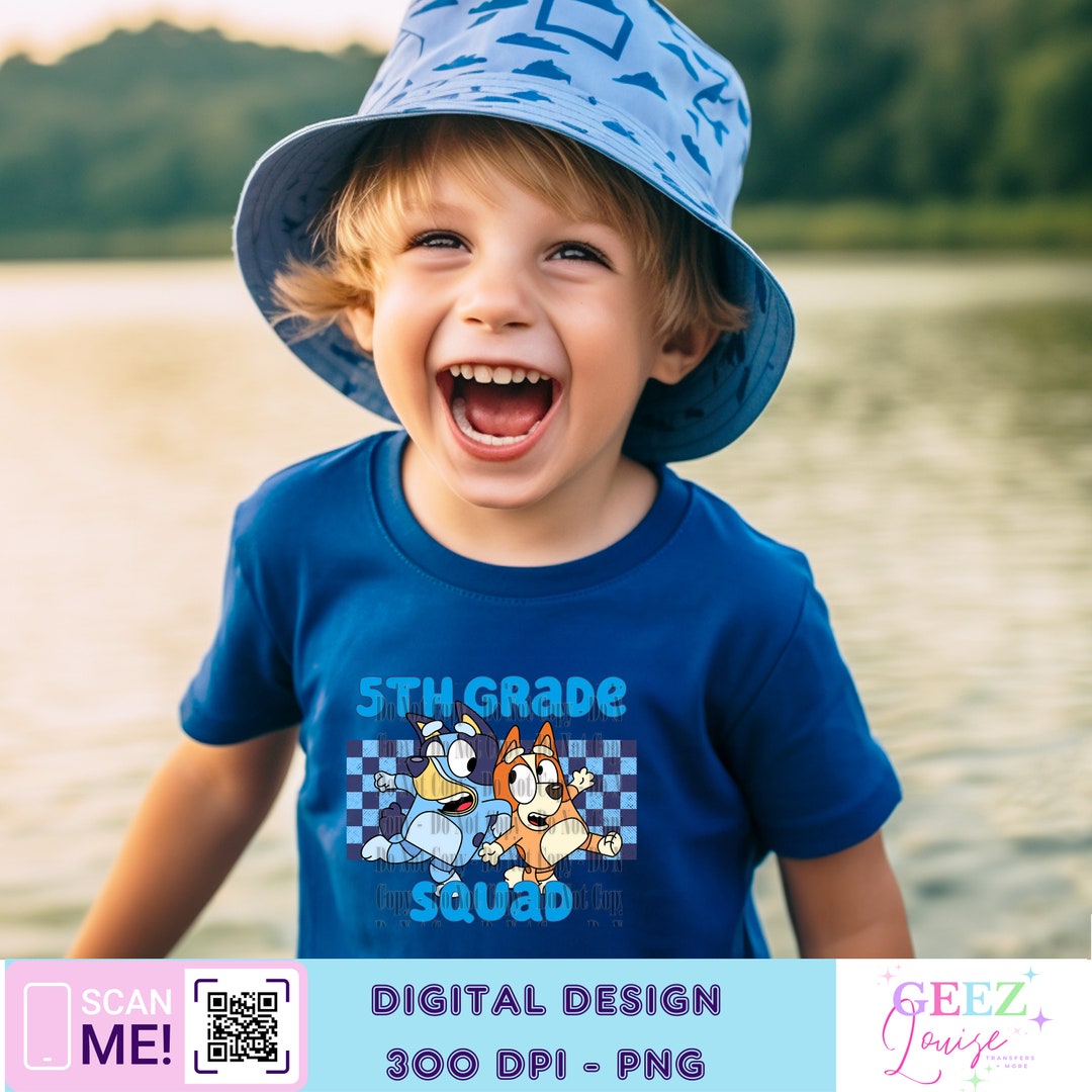 Fifth Grade Back to School Bluey Digital Design Png - Etsy