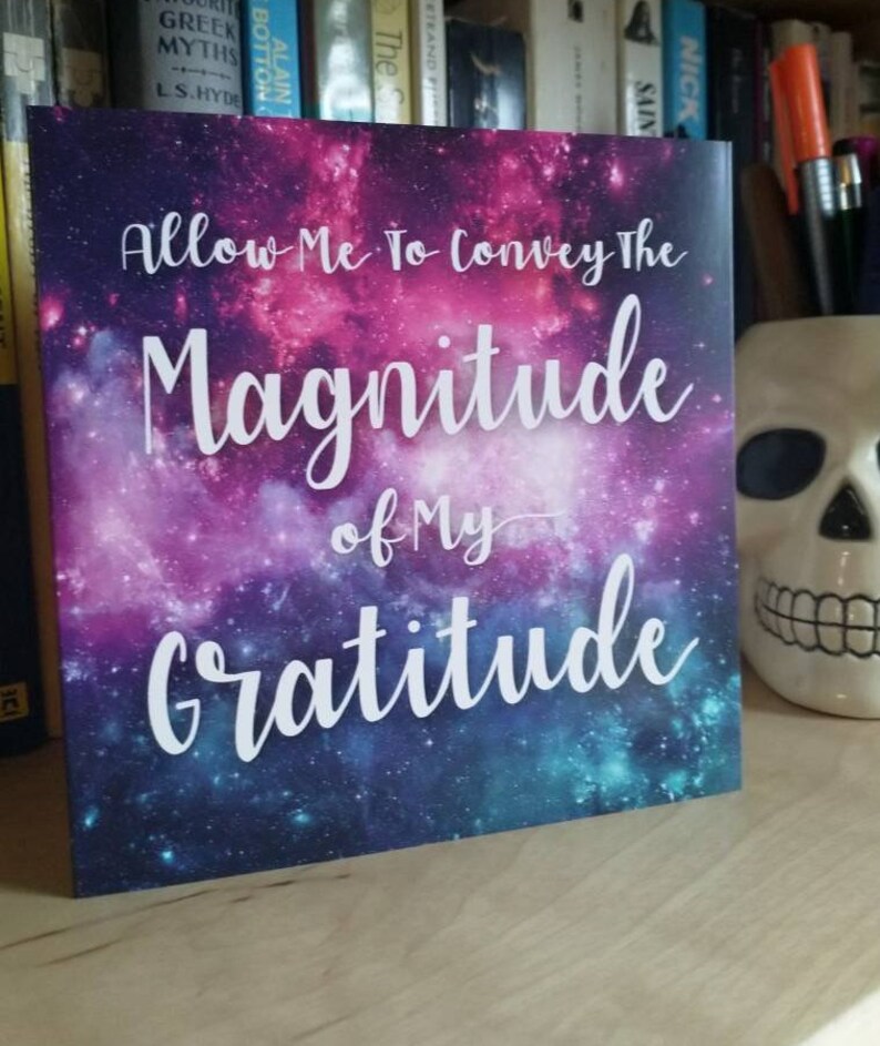 Allow Me to Convey the Magnitude of My Gratitude - Thank You Card - Etsy