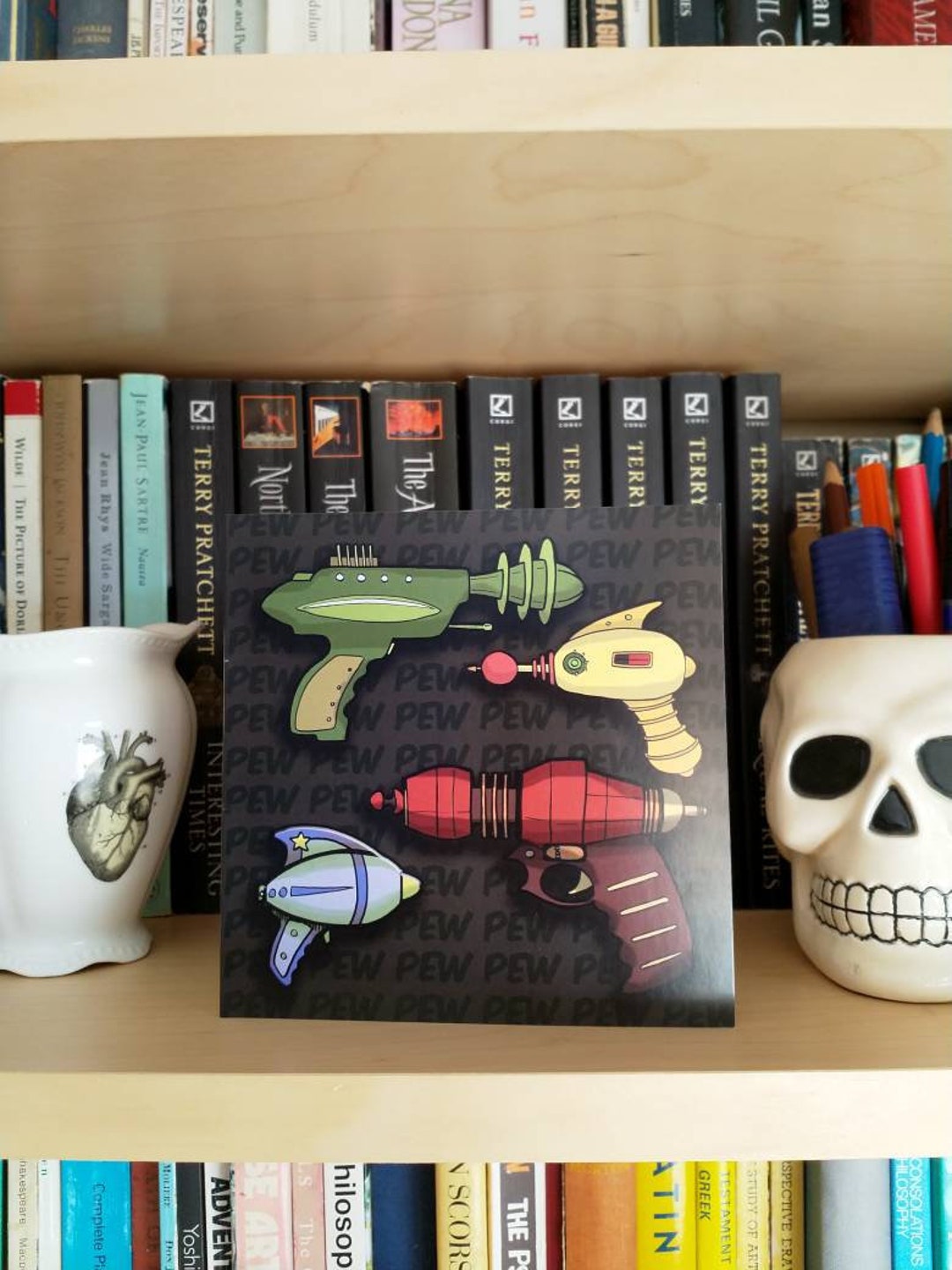 Phasers on Stun - Blank Greeting Card Sci-fi Retro Ray-guns! Pew Pew ...