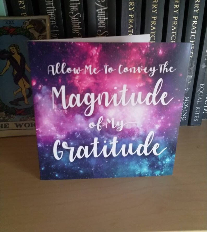 Allow Me to Convey the Magnitude of My Gratitude - Thank You Card - Etsy