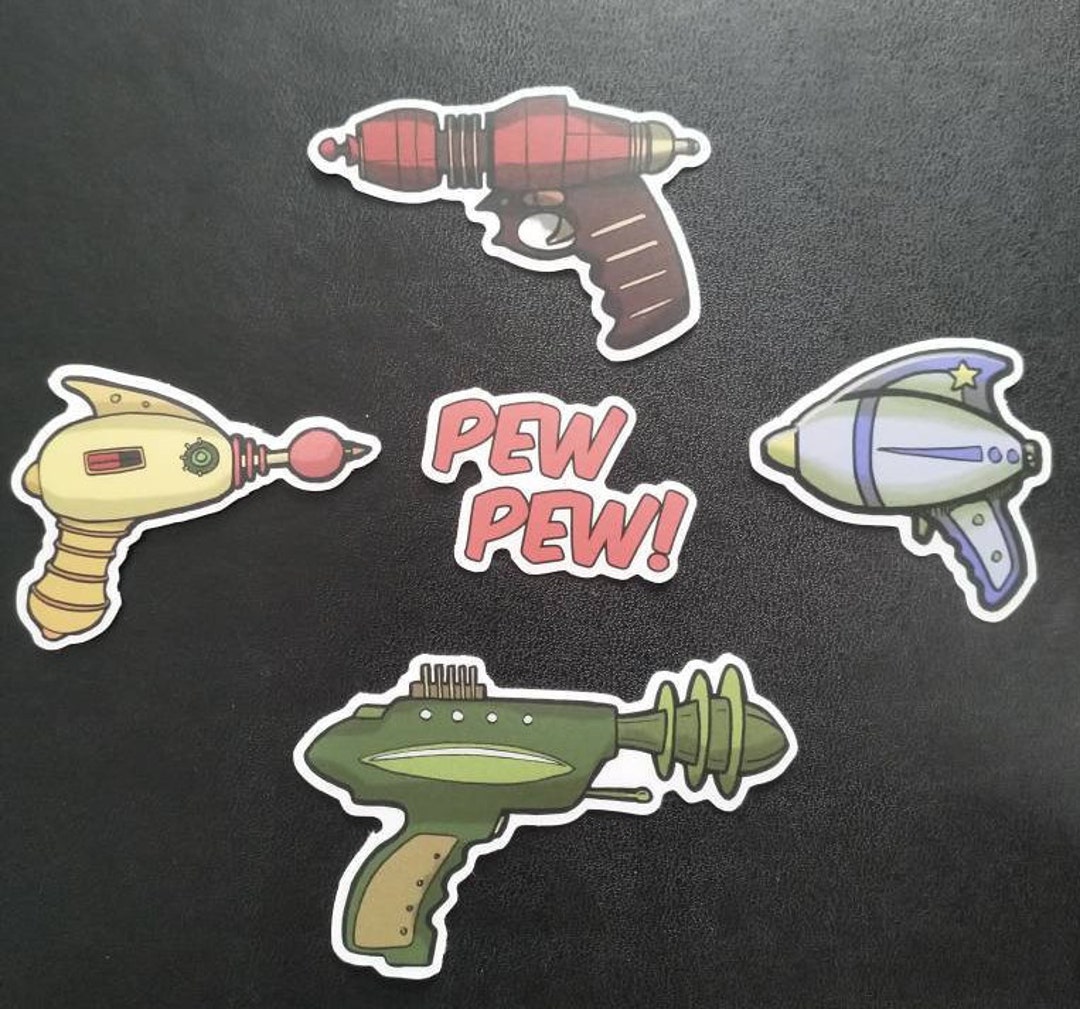 Pack of 5 Ray Gun Vinyl Stickers. Phasers on Stun. Sci Fi. - Etsy