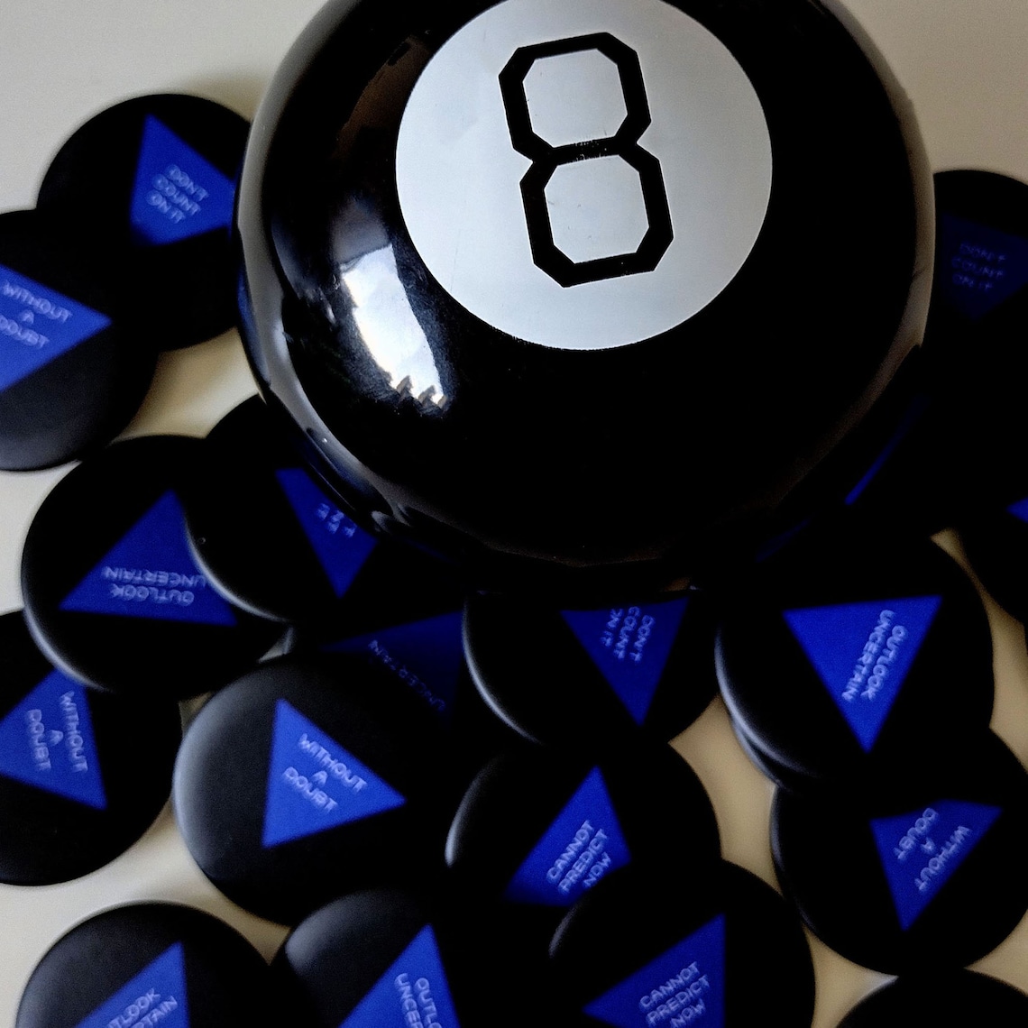 Pin/button Badge, Magic 8 Ball, Without A Doubt Retro Magical Psychic ...
