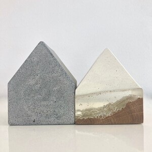 Concrete Wood House Decor, Concrete House, Concrete House Paperweight ...