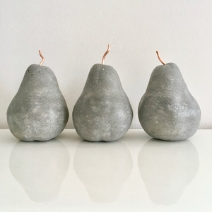 Concrete Copper Decor Pear, Concrete Sculpture, Concrete Fruit ...