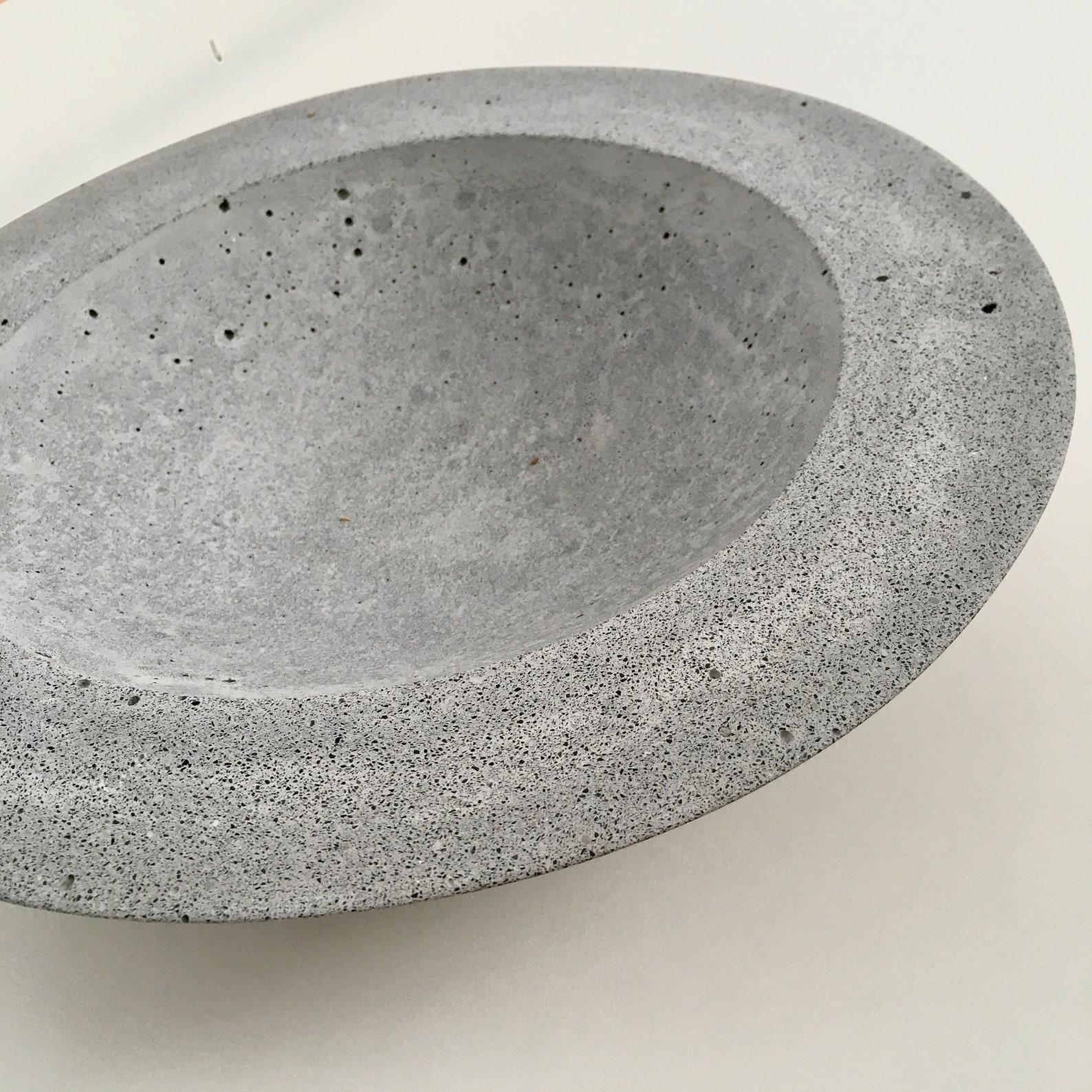 BIG Concrete Shallow Bowl Concrete Pot Concrete Dish | Etsy