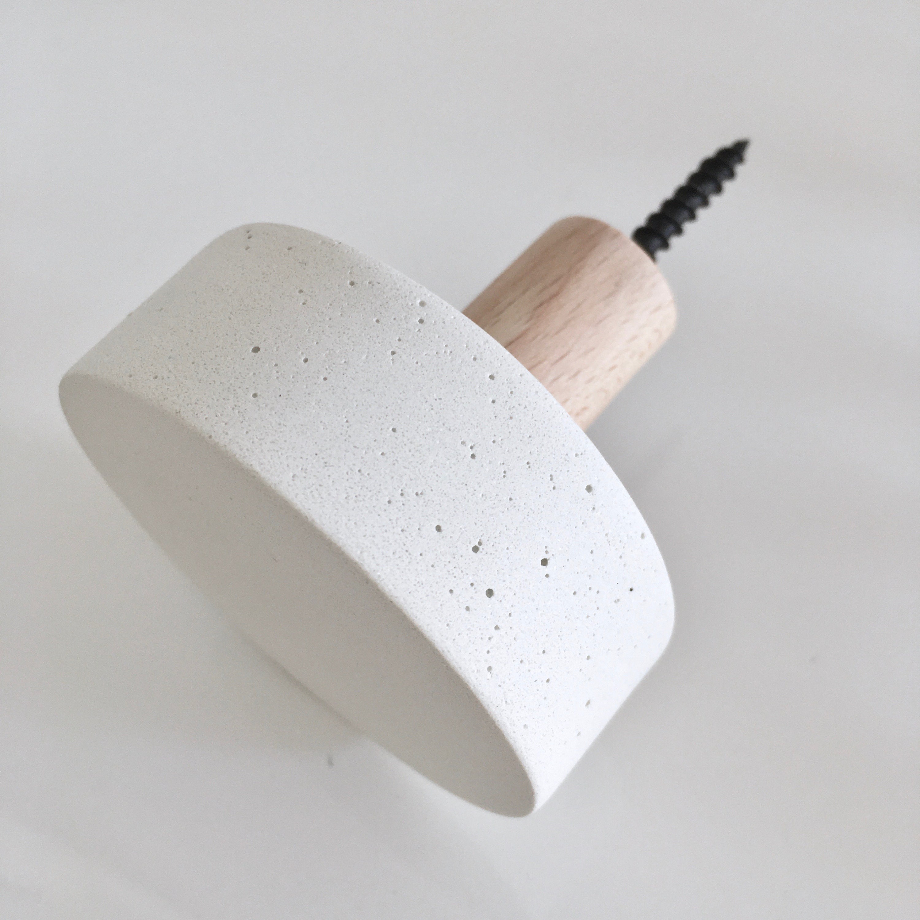 STICKIT Concretly Concrete and wood hanger concrete hook | Etsy