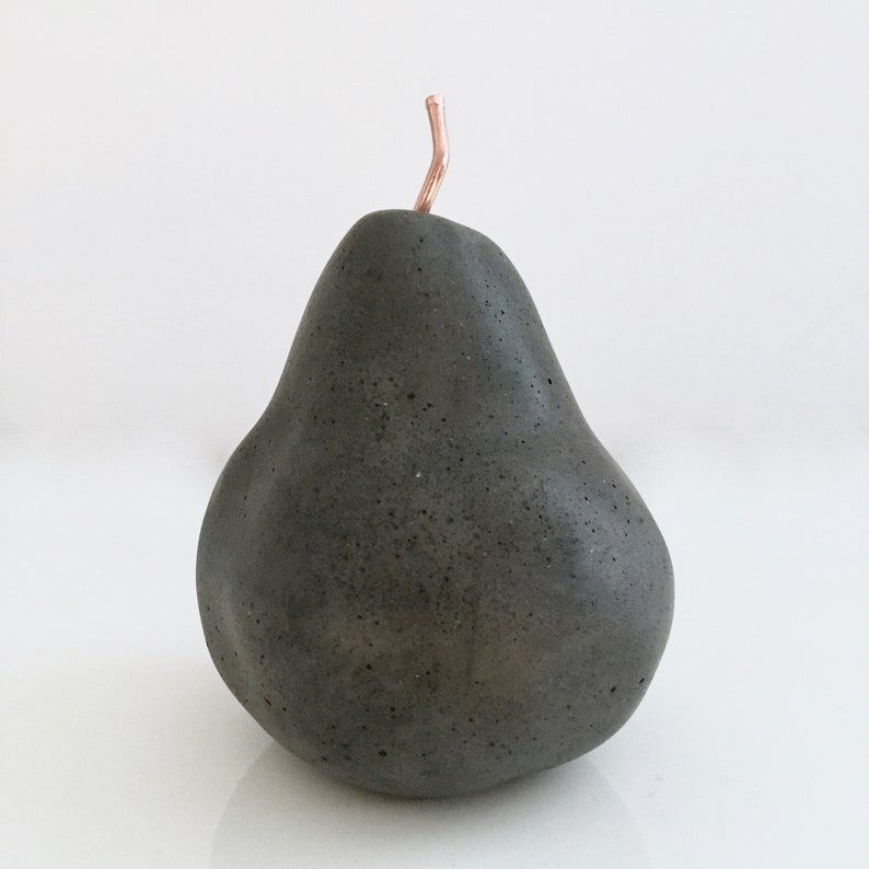 Concrete Copper Decor Pear Concrete Sculpture Concrete | Etsy