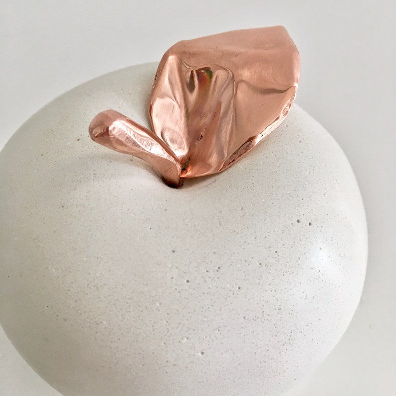 Concrete Copper and Brass Decor Apple Concrete Apple Apple - Etsy