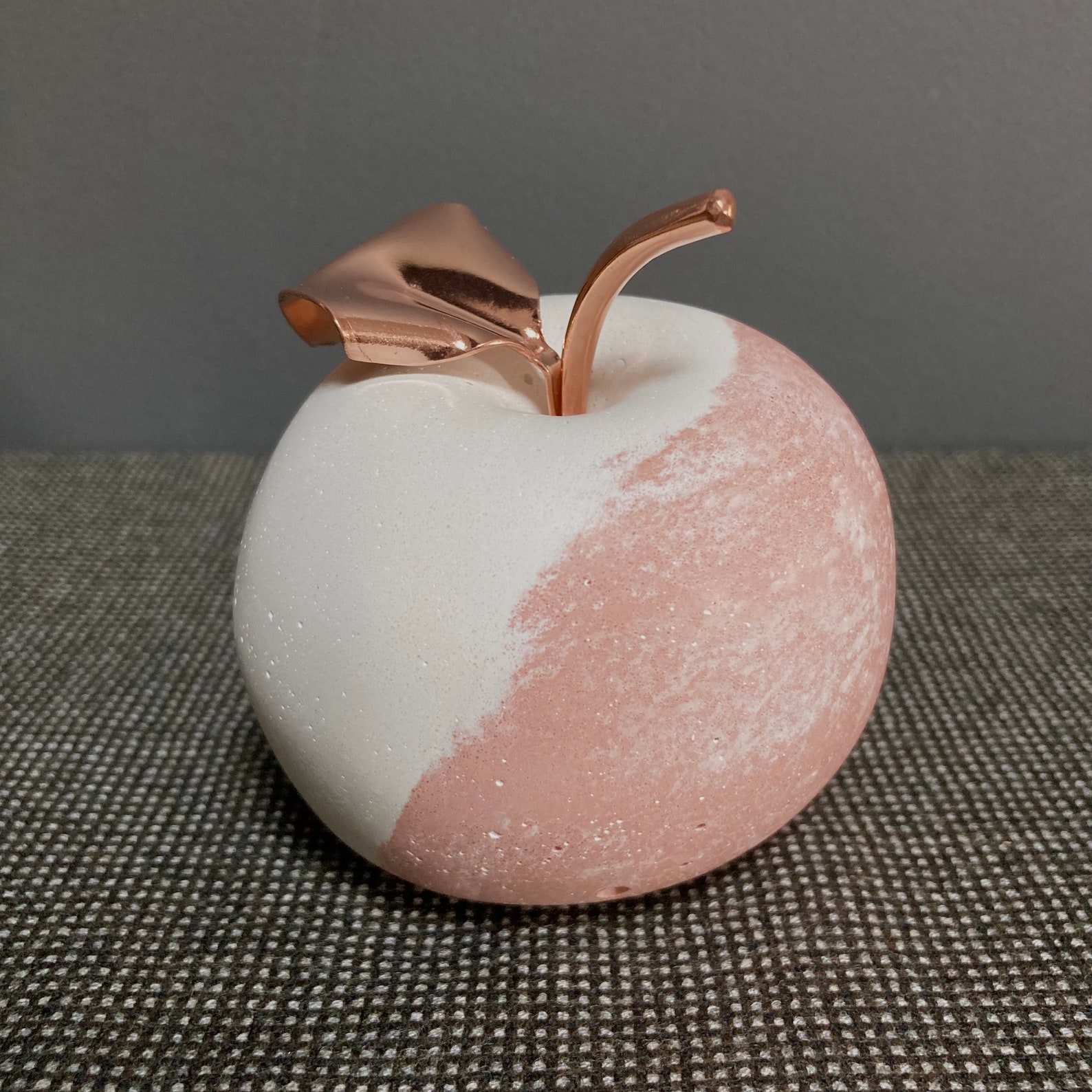 Concrete Copper and Brass Decor Apple, Concrete Apple, Apple Decor ...