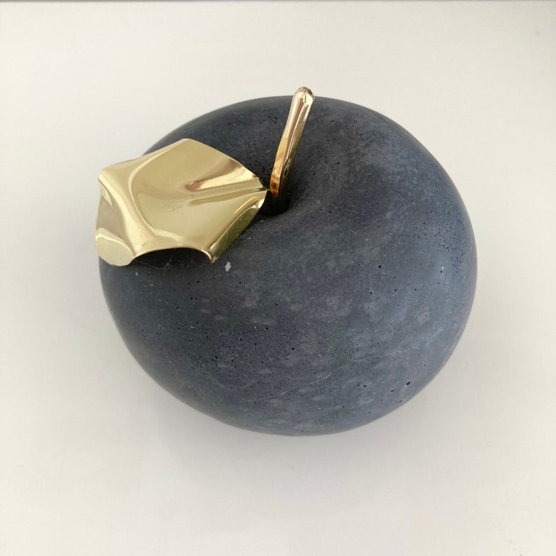 Concrete Copper and Brass Decor Apple Concrete Apple Apple - Etsy