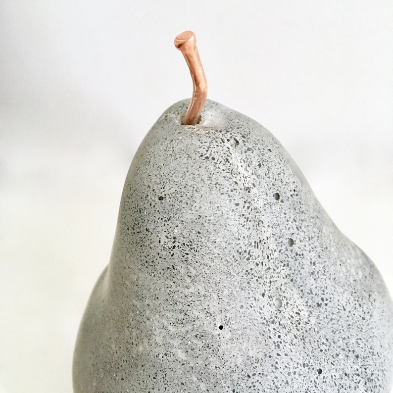 Concrete Copper Decor Pear, Concrete Sculpture, Concrete Fruit ...