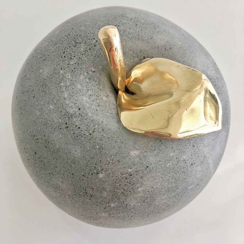 Concrete Copper and Brass Decor Apple Concrete Apple Apple - Etsy