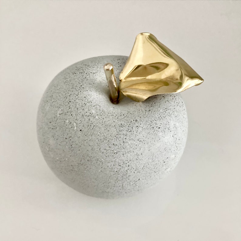 Concrete Copper and Brass Decor Apple Concrete Apple Apple - Etsy