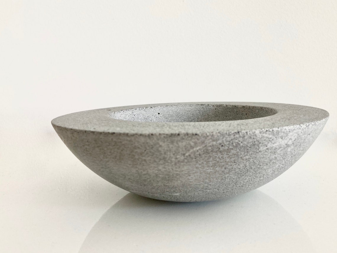 Concrete Shallow Bowl Concrete pot Concrete dish Decorative | Etsy