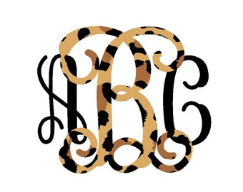 Leopard monogram | Etsy