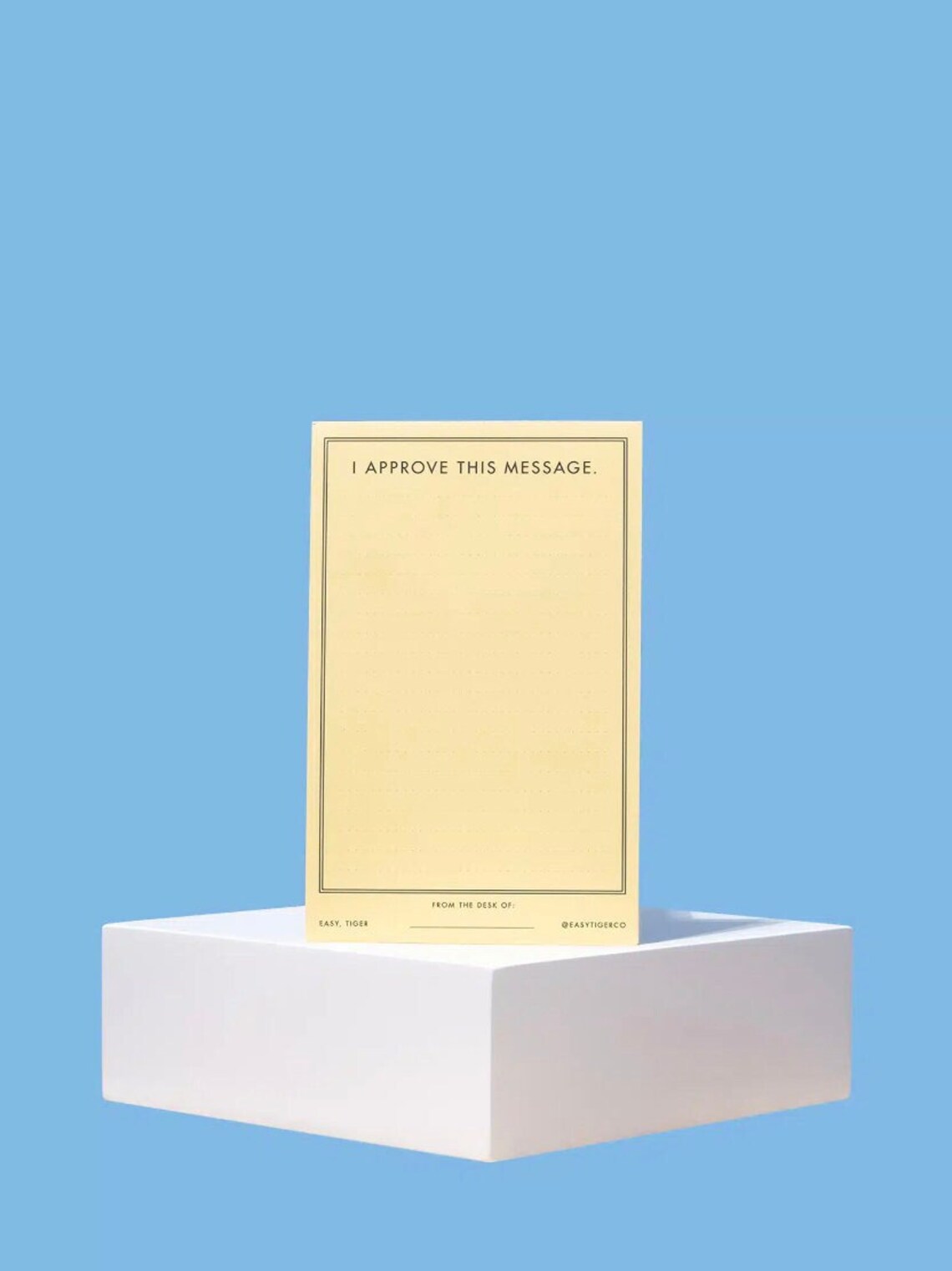 Funny Notepad - I Approve This Message, Gag Stationery, Yellow Paper ...