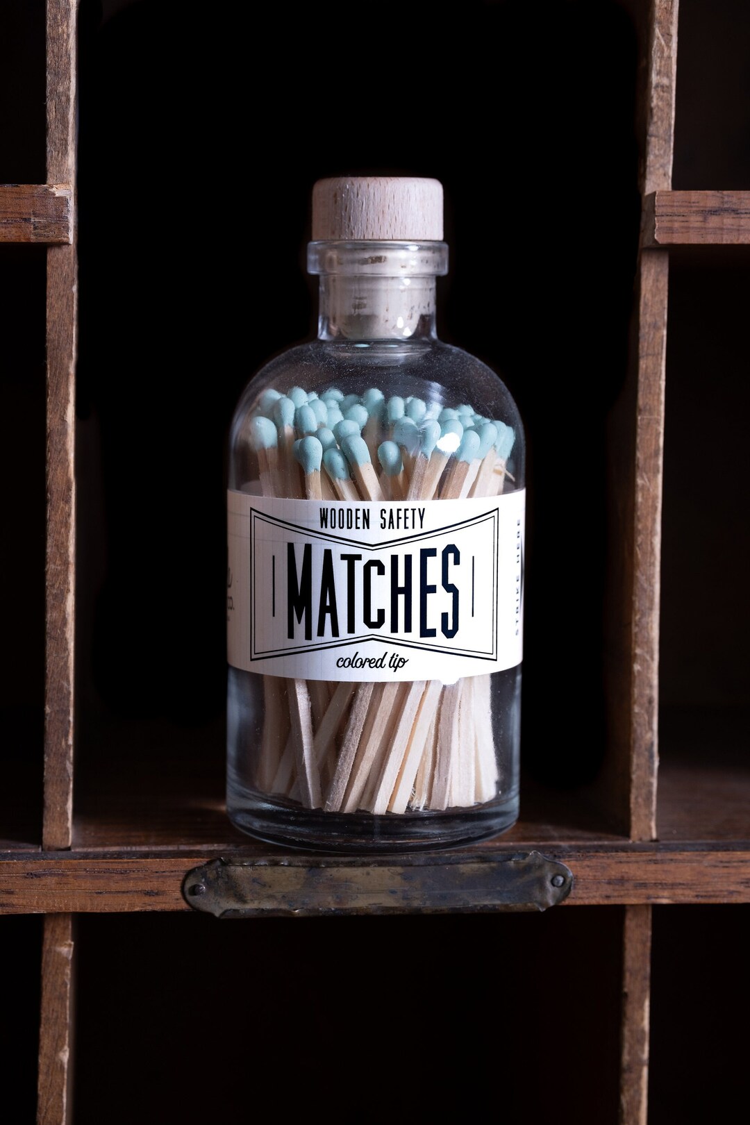 Mint Matches in Glass Jar, Vintage Apothecary Matches, Decorative Match ...