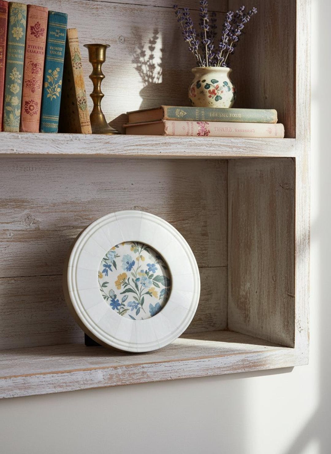 Round Bone Photo Frame, Hand-carved Bone Frame, 3.5x3.5 Photo Holder ...