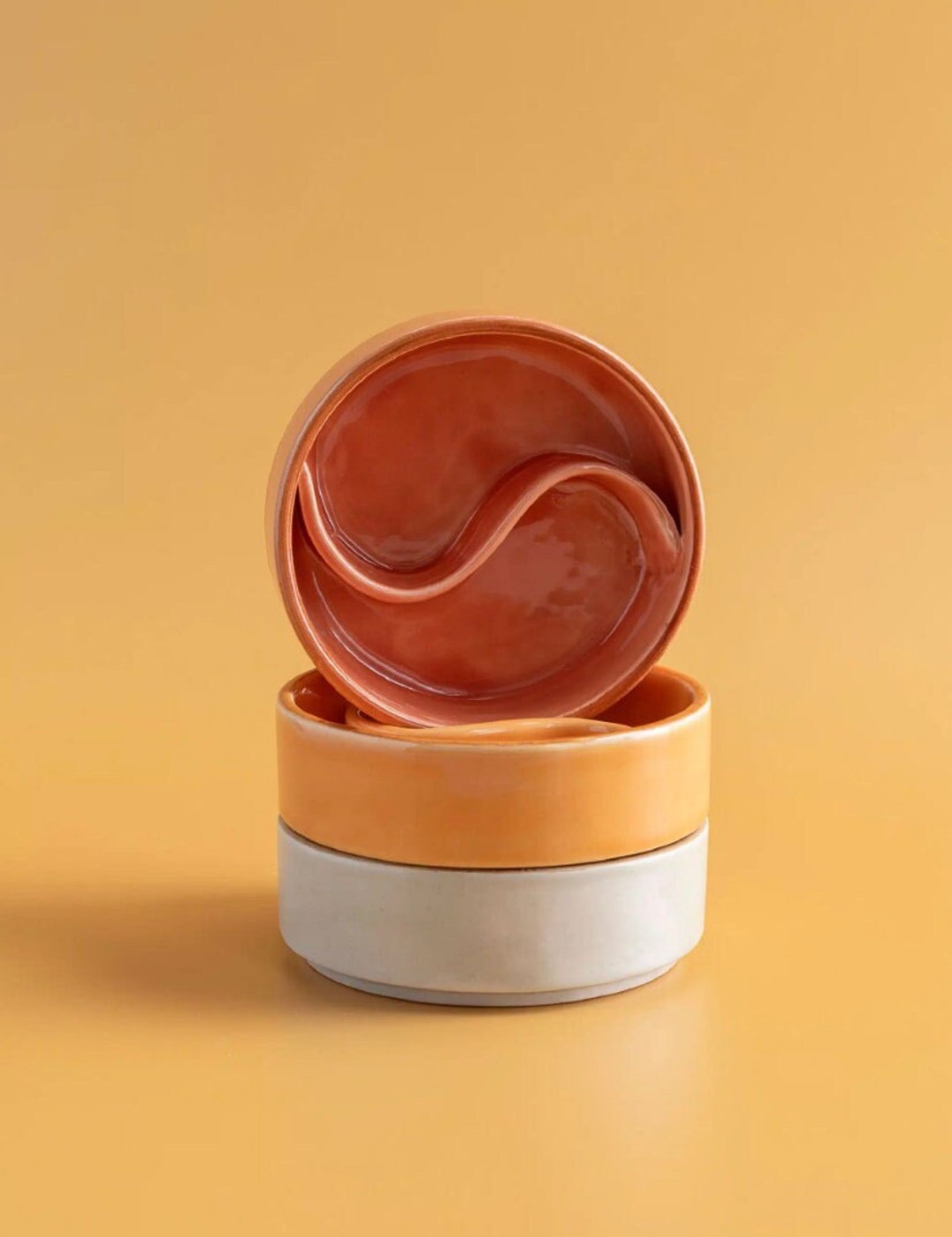 Ceramic Dipping Dish Set of 3, Colorful Round Bowls With Divider, Queso ...