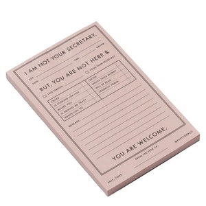 Funny Notepad Not Your Secretary Funny Gift Stationary to Do Lists ...